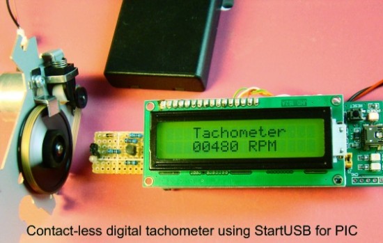 How to make a contact-less digital tachometer using IR-light reflection ...