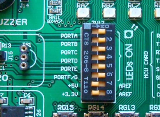 UNI-DS6 development board for experimenting with dsPIC30F6014A | Embedded Lab