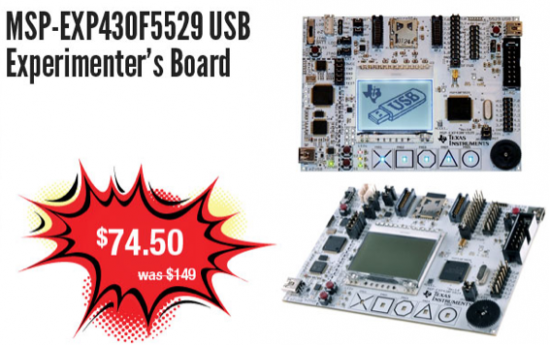 MSP-EXP430F5529 USB Experimenter’s Board for HALF price! | Embedded Lab