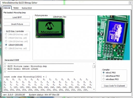How To Use Mikroelektronikas Glcd Bitmap Editor Tool To Convert A Bmp Image In To A Data Array