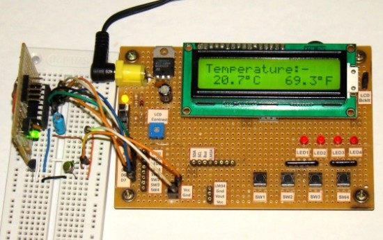 Revised version of LM35 based digital temperature meter | Embedded Lab