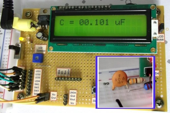 Making a digital capacitance meter using microcontroller | Embedded Lab