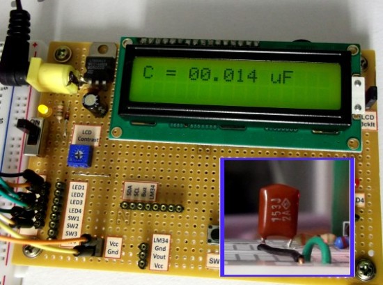 Making a digital capacitance meter using microcontroller | Embedded Lab