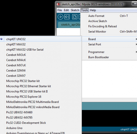 Getting acquainted with the chipKIT programming tool | Embedded Lab