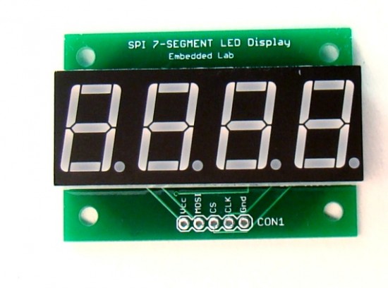 Serial four digit 7-segment LED display module | Embedded Lab