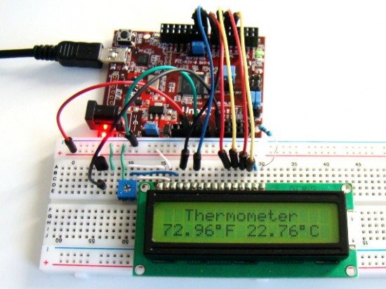 chipKIT Project 1: Digital thermometer using an LM34 sensor | Embedded Lab