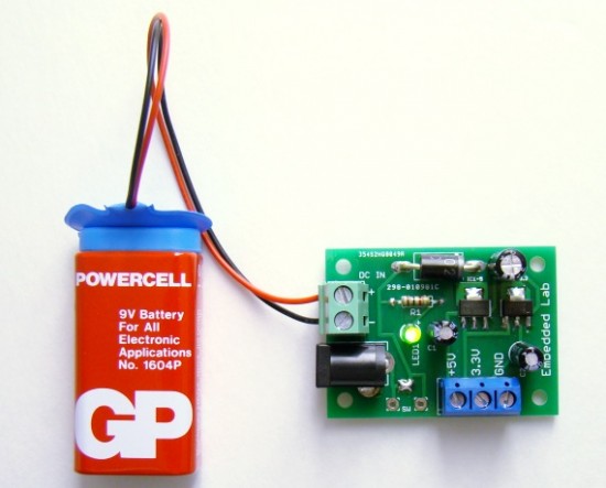 Multi-purpose dual power supply (5.0V and 3.3V) regulator board ...