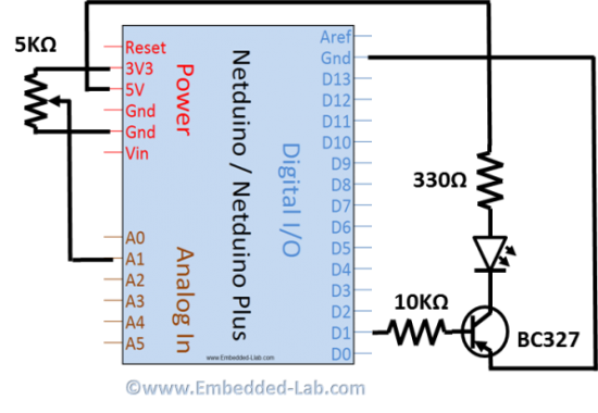 Day1_FlashingLEDwithPot_CircuitDiagram | Embedded Lab