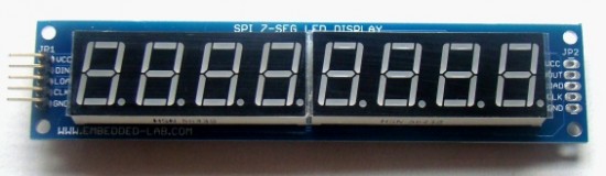 Soldering the SPI7SEGDISP8.56 serial 8-digit seven segment LED display ...
