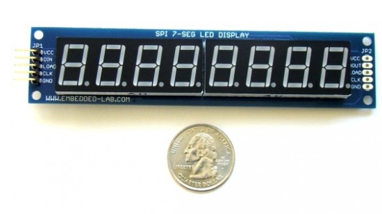 Soldering the SPI7SEGDISP8.56 serial 8-digit seven segment LED display ...