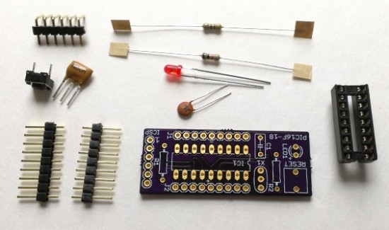 Mini breakout board for 18-pin PIC16F series microcontrollers | Embedded Lab