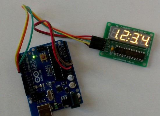 New version of MAX7219 based 4-digit serial seven segment LED display ...