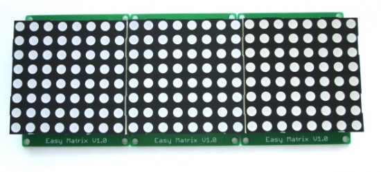 Introducing Easy Matrix: A cascadable 8×8 LED dot matrix display module ...