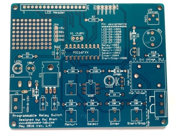 Programmable relay switch using PIC MCU (revised version) | Embedded Lab